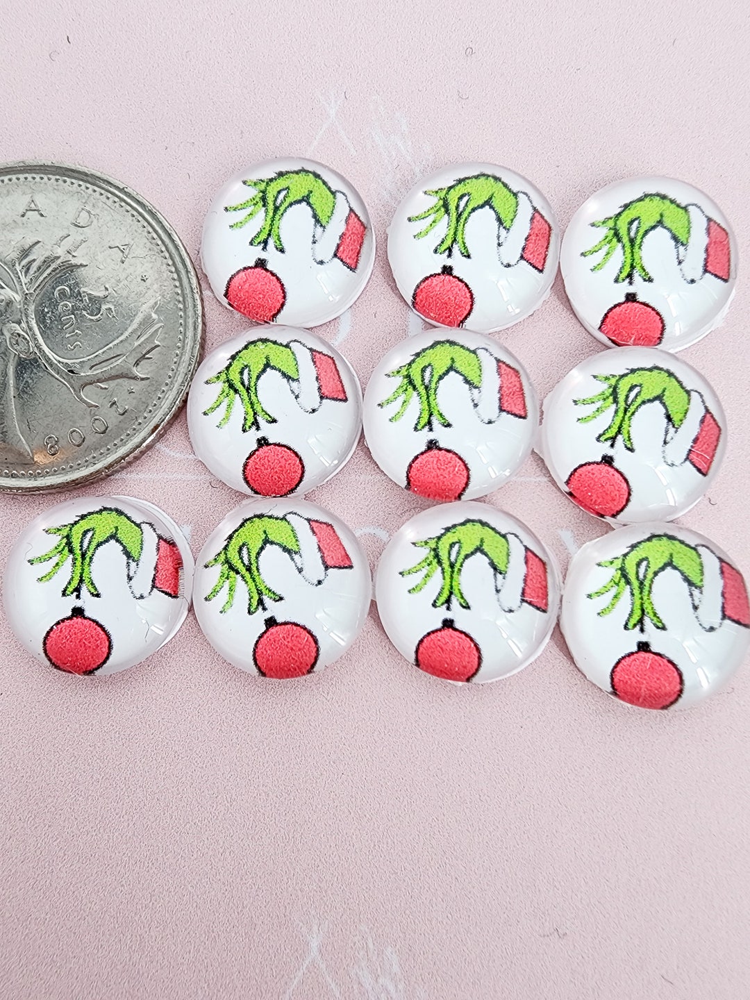 12mm Green Man Christmas Youre a Mean One Photo Cabochon Glass Cabochon ...