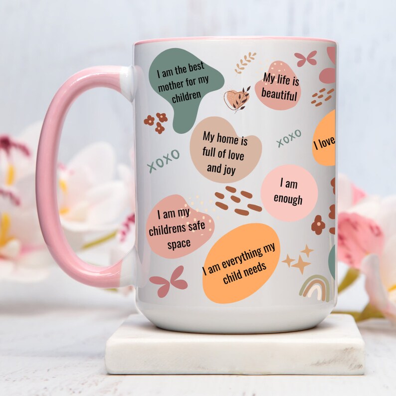 Moms Affirmation Cup PNG Wrap 15oz Coffee Mug Png Mug - Etsy