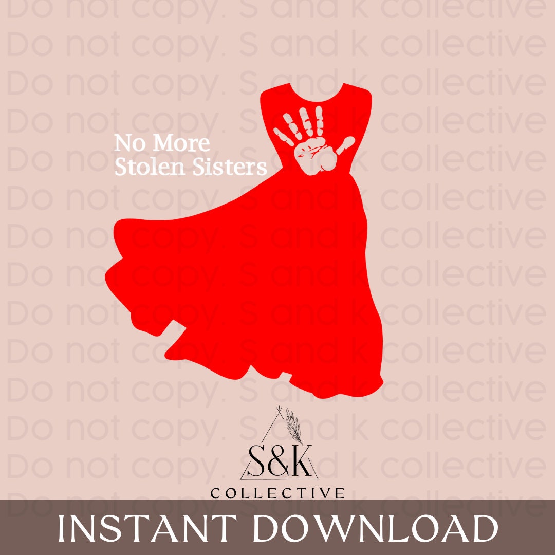 MMIW Printable Sublimation Design PNG Native Owned, Red Dress ...