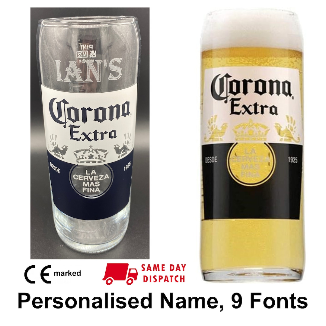 Personalised Engraved Corona Extra 1 Pint Glass. 20oz. Personalised ...
