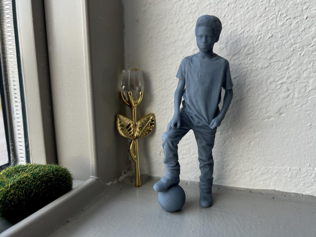 Realistic Miniature Young Boy With Ball - Miniature Boy - Realistic ...