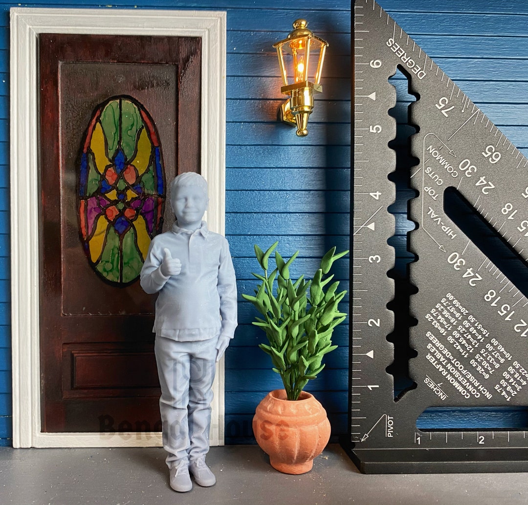 Miniature Little Boy With Thumbs up - Realistic Miniature Boy ...