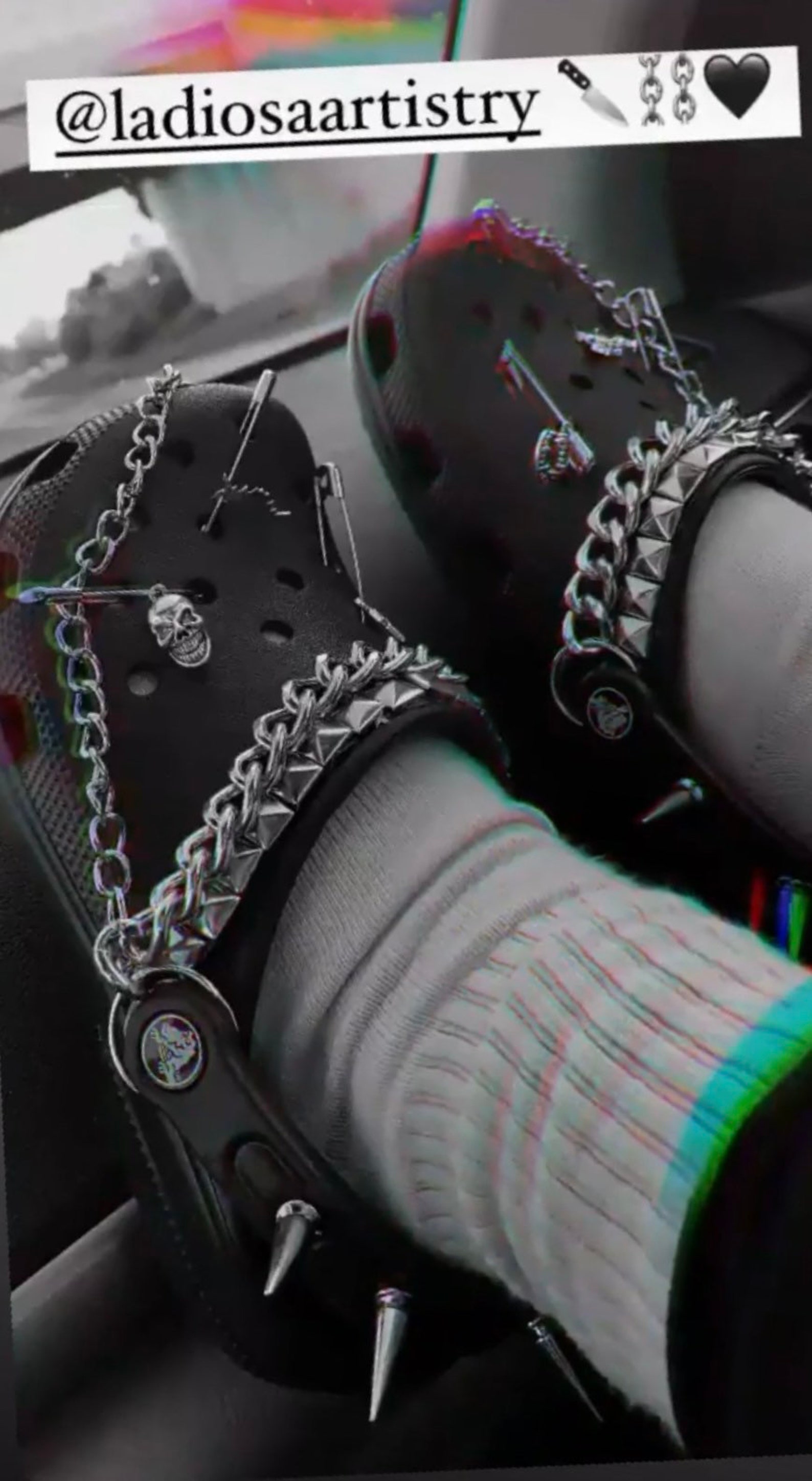 GOTH CROCS//PUNK Crocs// Custom Crocs - Etsy