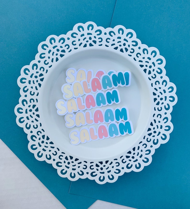 Salaam Pastel Sticker Salam Muslim Decals & Stickers Islamic | Etsy