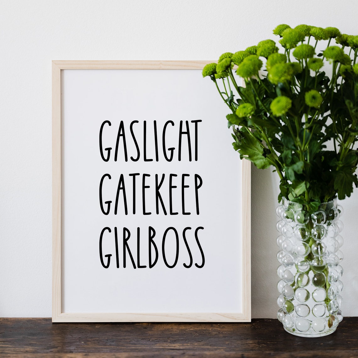 Instant Download Wall Art Gaslight Gatekeep Girlboss Rae | Etsy