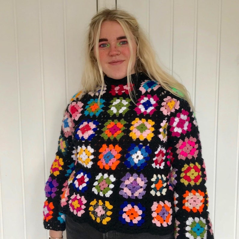 Granny Square Jumper - Etsy UK