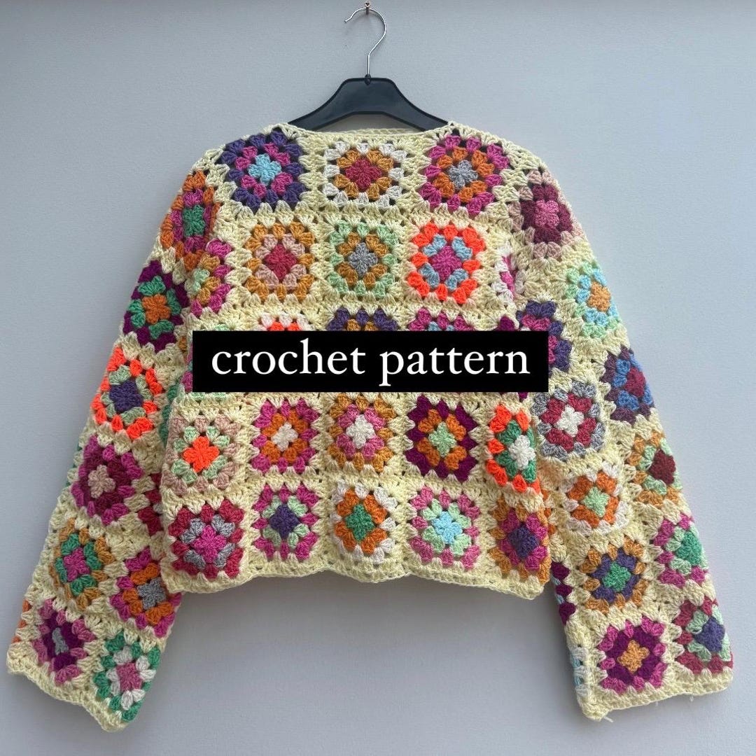 CROCHET PATTERN Granny Square Jumper - Etsy