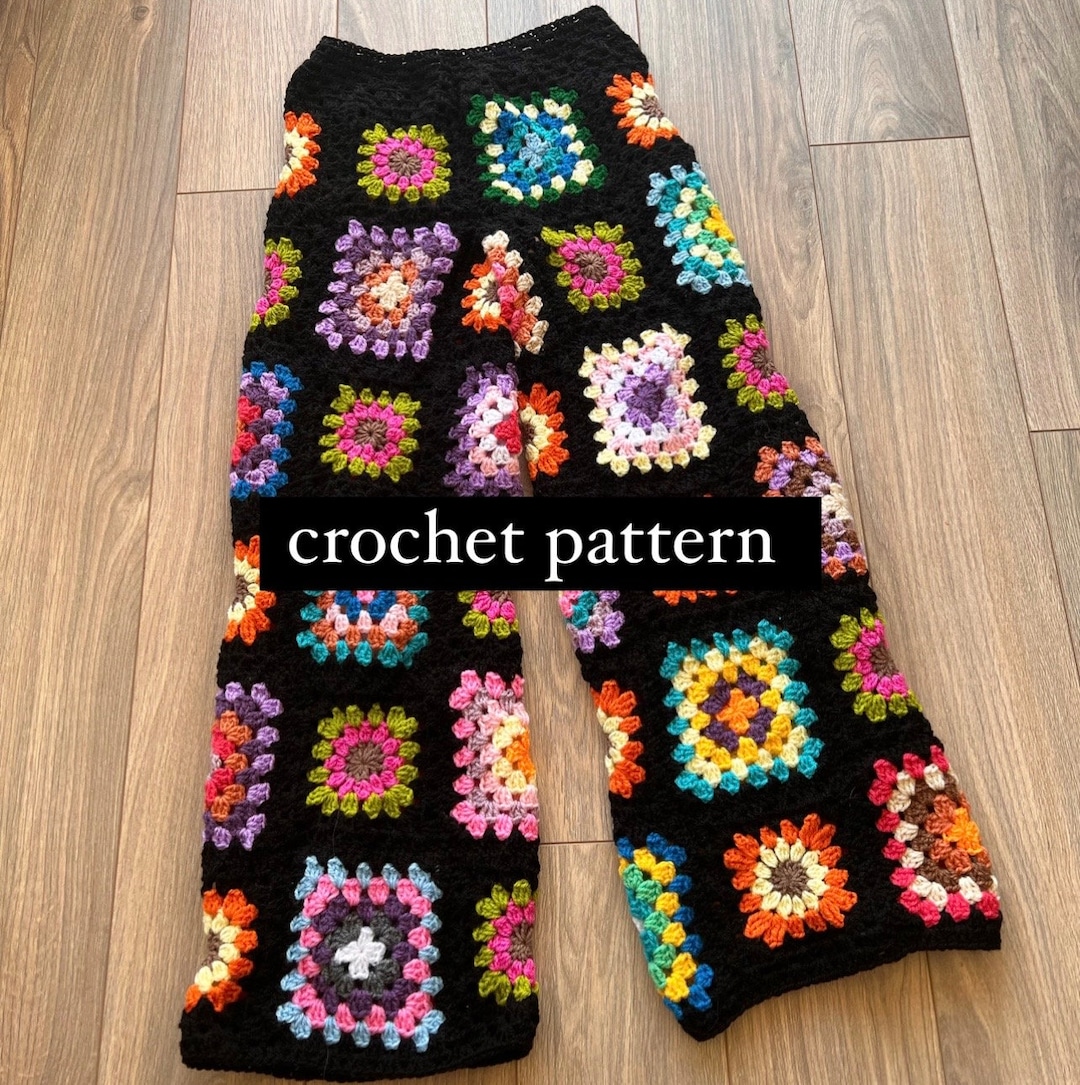 CROCHET PATTERN Patchwork Granny Square Trousers - Etsy