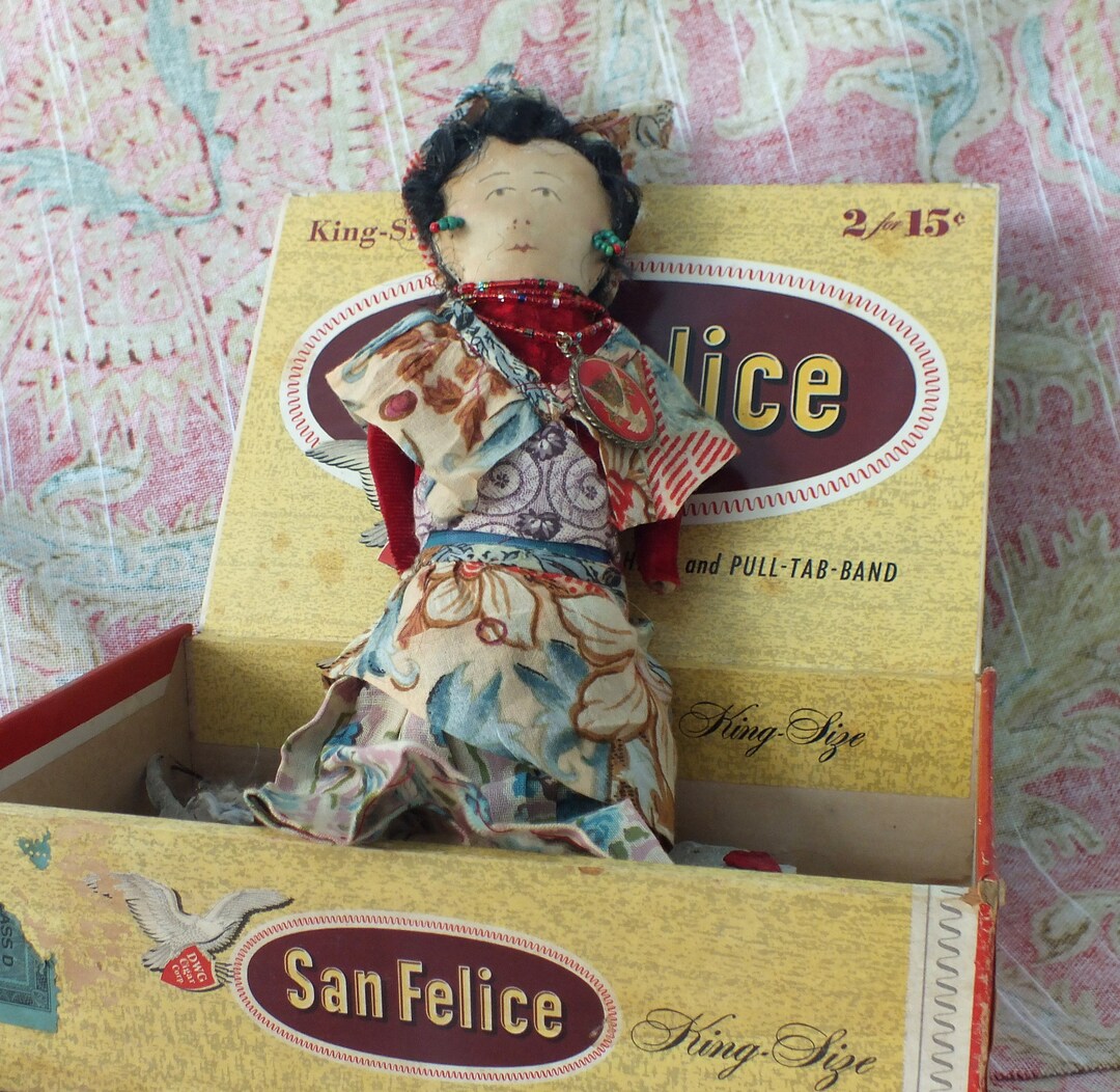 Vintage Voodoo Doll Gullah Spirit Box 1950s Voodoo Symbols for Healing ...