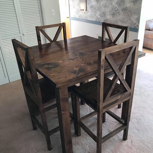 High Top Bar Height Farmhouse Dining Room Table Set - Etsy