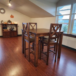 High Top Bar Height Farmhouse Dining Room Table Set - Etsy