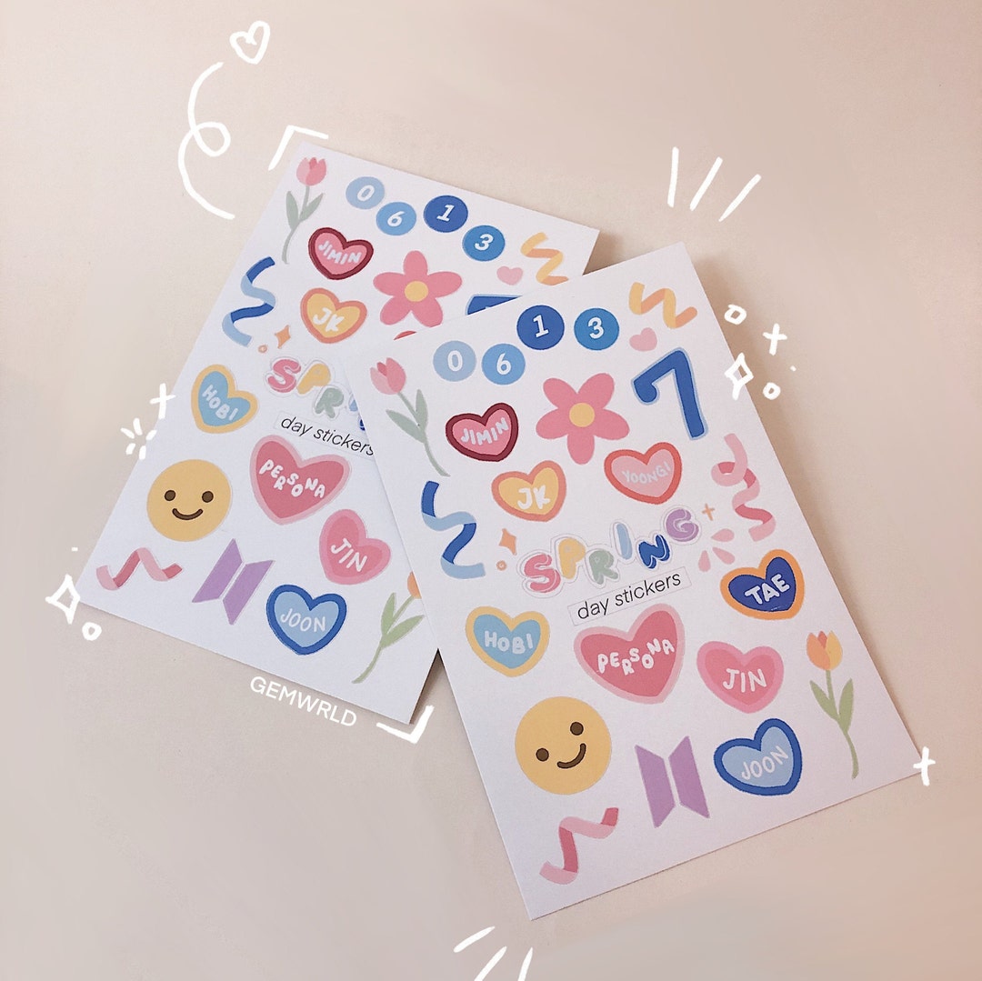 BTS Spring Day Sticker Set - Etsy
