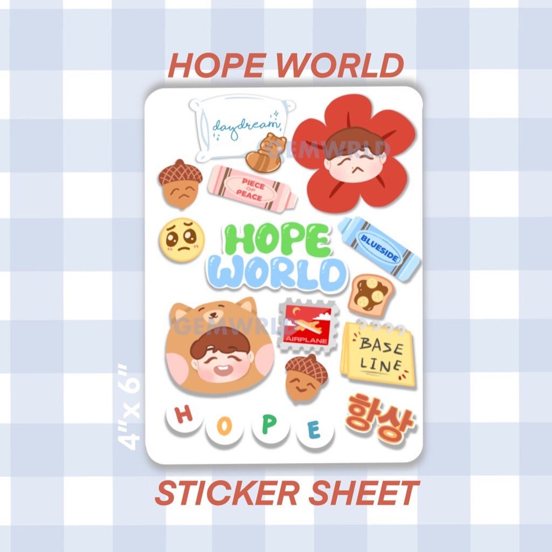 Hope World Sticker Sheet - Etsy