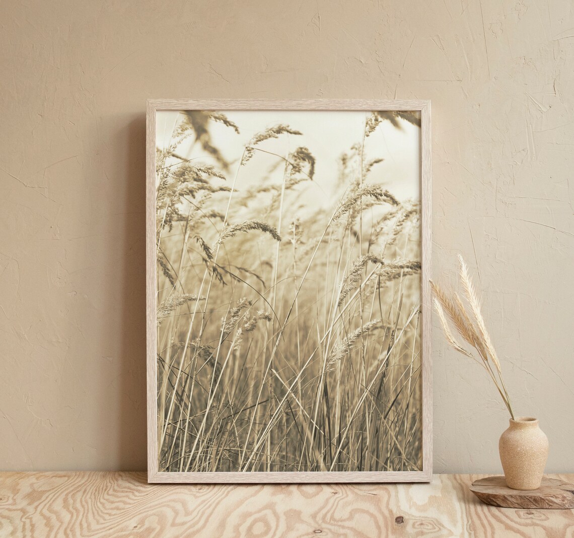Printable Digital Download Dried Grass Poster Nature Wall - Etsy
