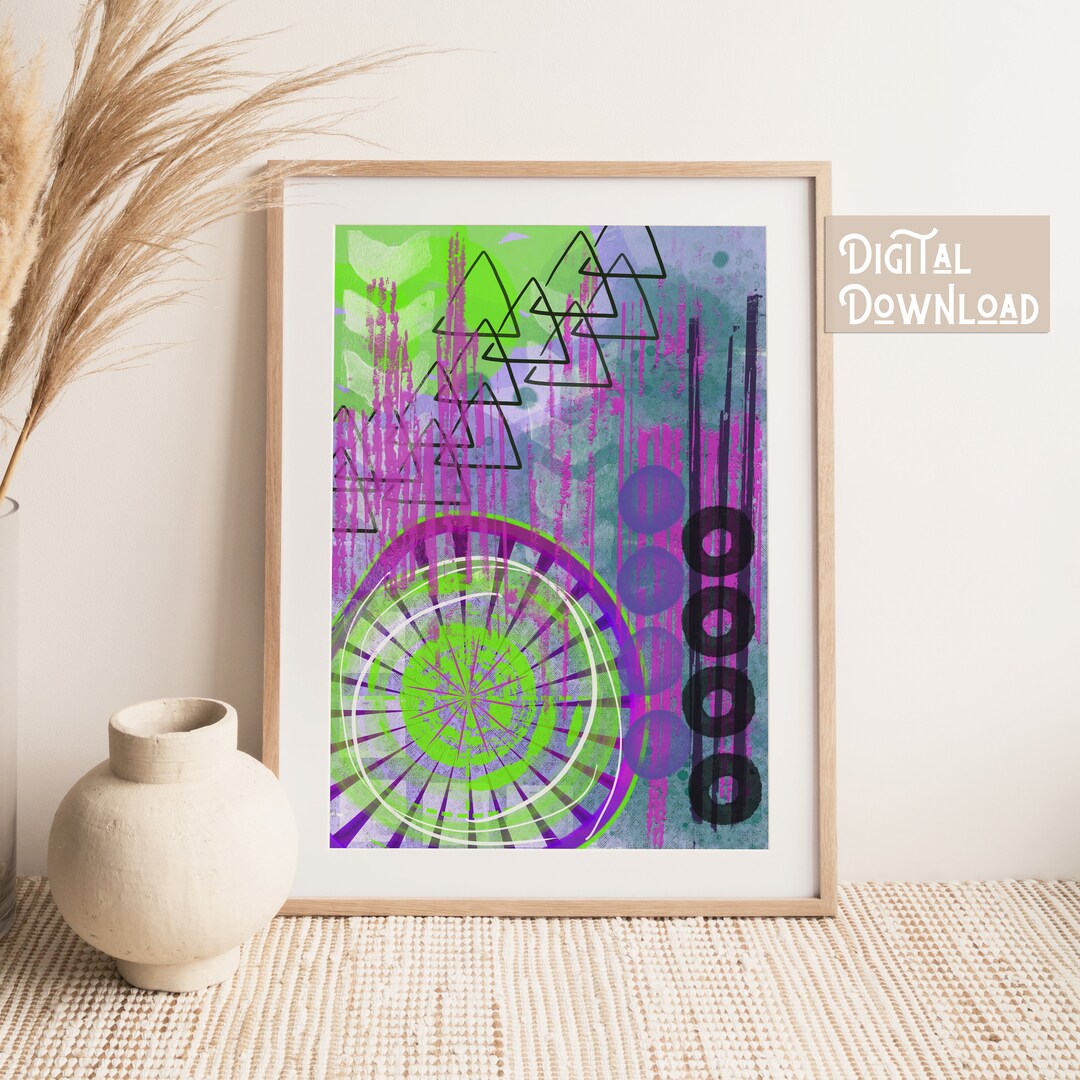 Modern Digital Art, Abstract Printable, Mixed Media Download, Modern ...