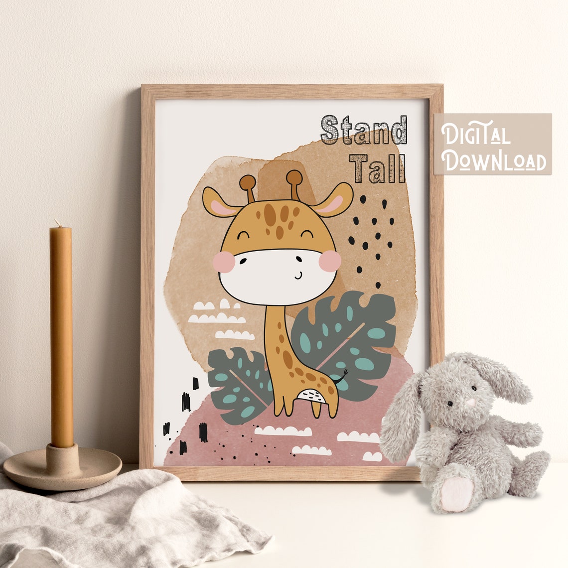 Stand Tall Cartoon, Digital Download, Printable Wall Art, Children's ...