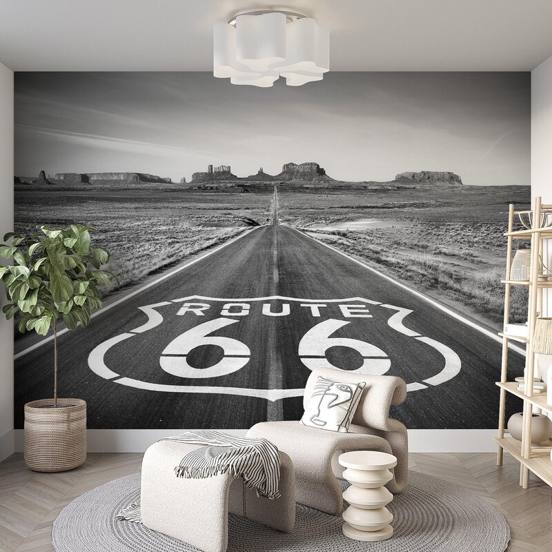 Route 66 Wall Mural - Etsy