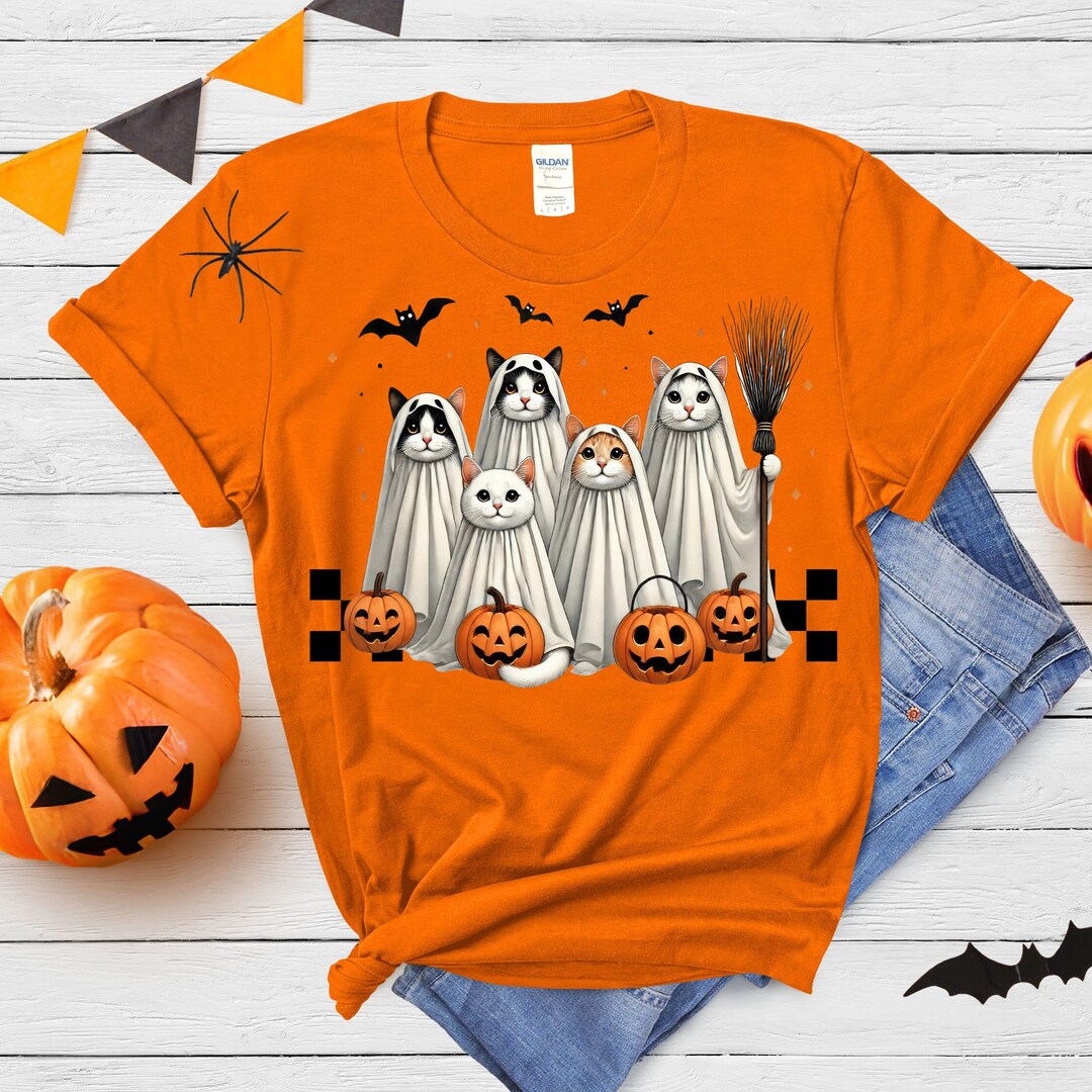 A Halloween Ghost Shirt, Cute Halloween Shirt, Halloween Women's Shirt ...