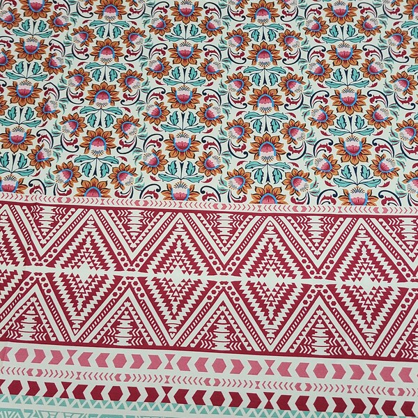 Border Print Fabric - Etsy