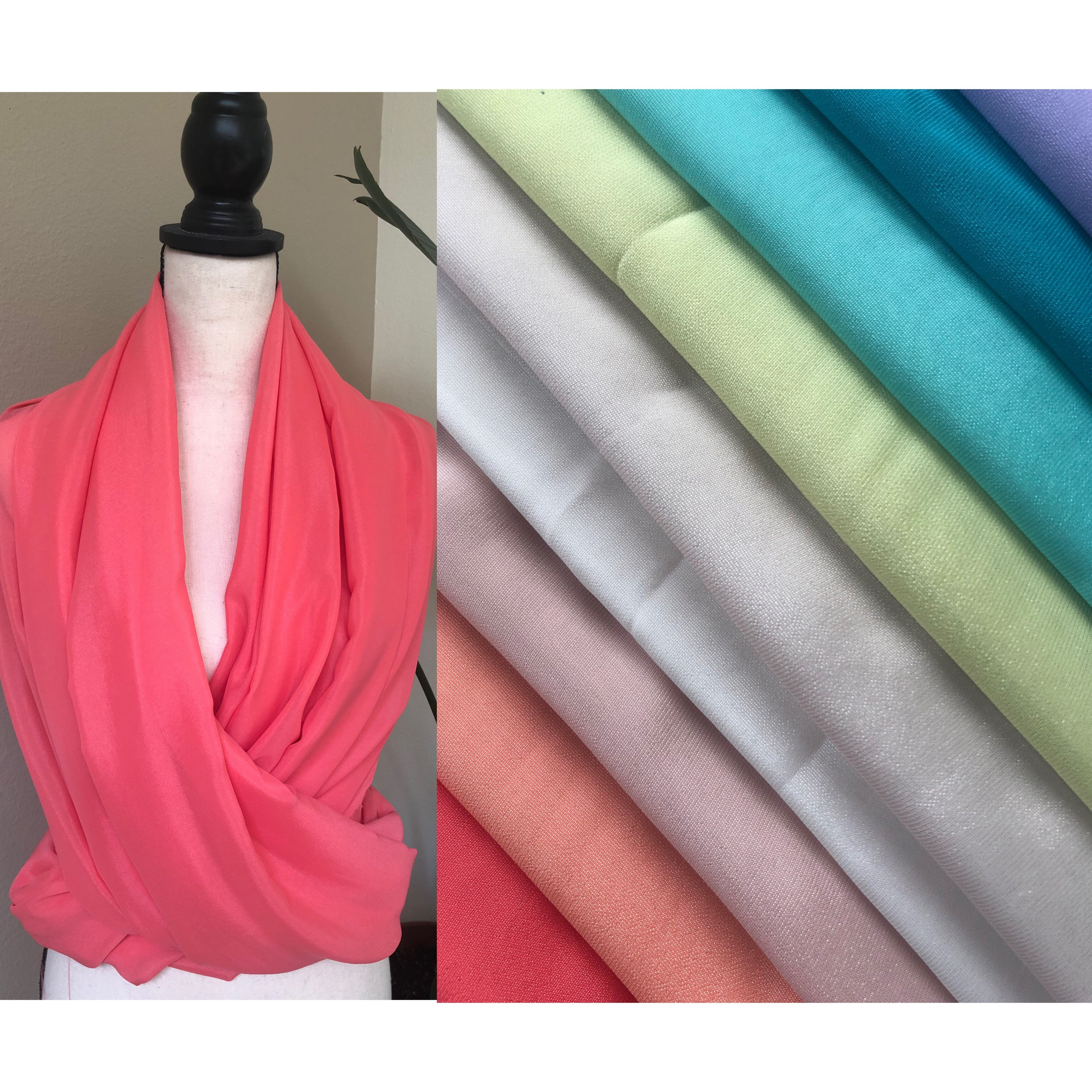 See Through Shimmer Matt Chiffon Solid Fabric by the Yard - Etsy