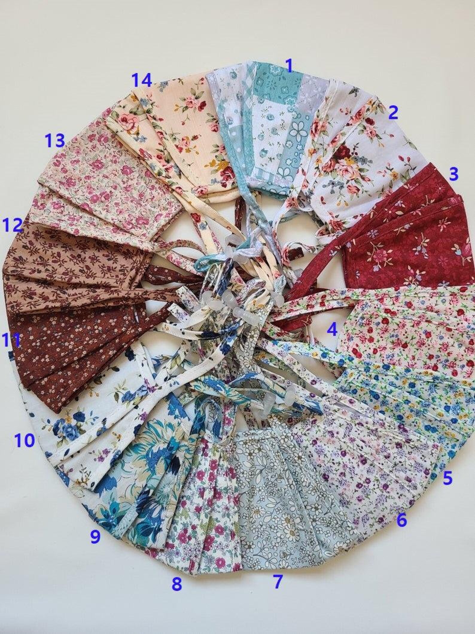 3D Tri Folds Shape Mask, Handmade Summer Cool Easy Breathable, Face ...