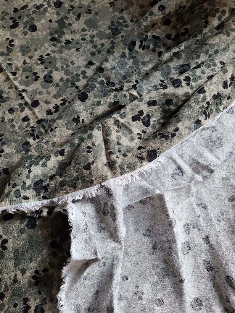 Rayon Moss Crepe Fabric: Olive Geo Print, Eco Friendly - Sold by the ...