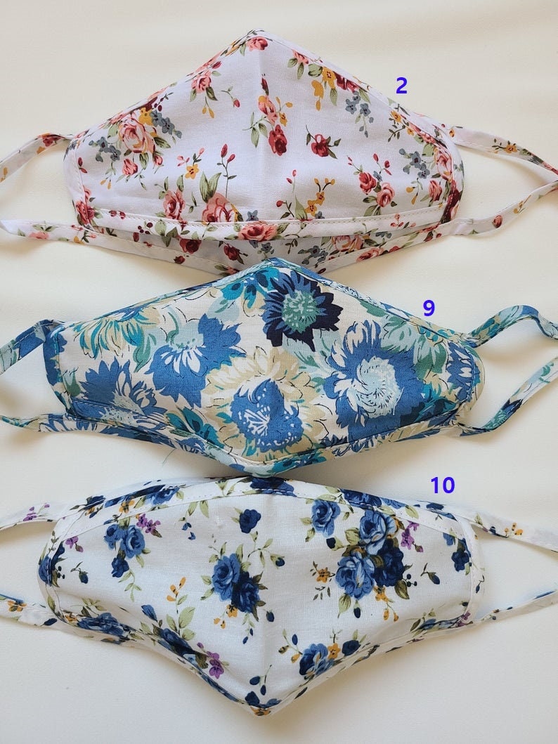 3D Tri Folds Shape Mask Handmade Summer Cool Easy Breathable - Etsy