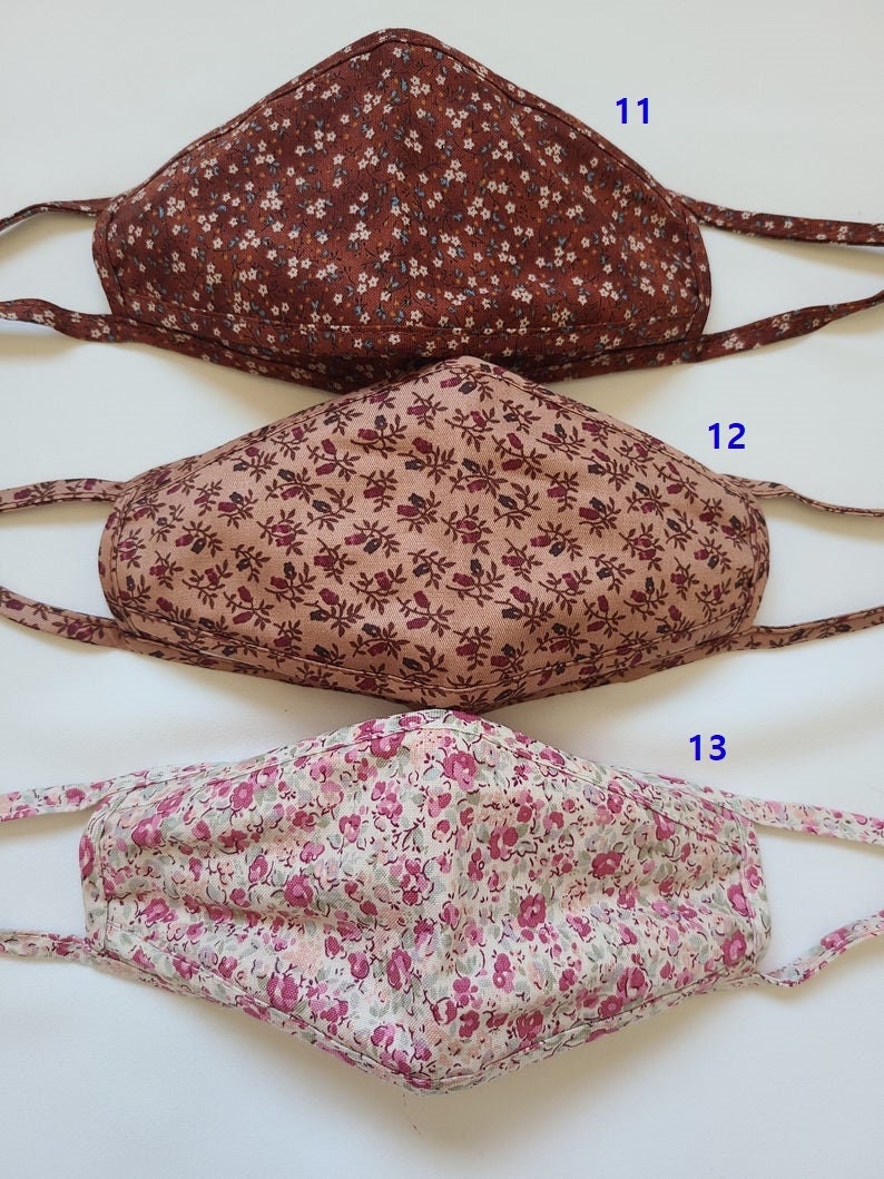 3D Tri Folds Shape Mask Handmade Summer Cool Easy Breathable - Etsy