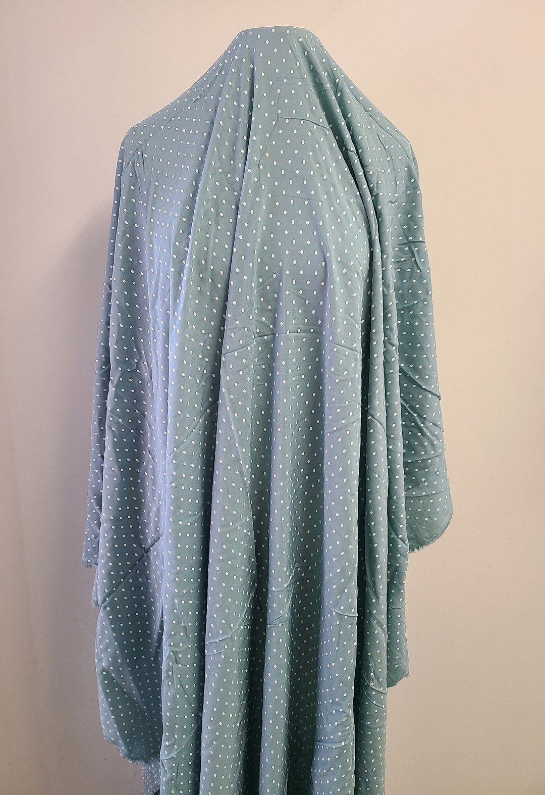 2.4 Yards, ECO Friendly, Rayon Challis Dots Print Fabric, 100% Rayon ...