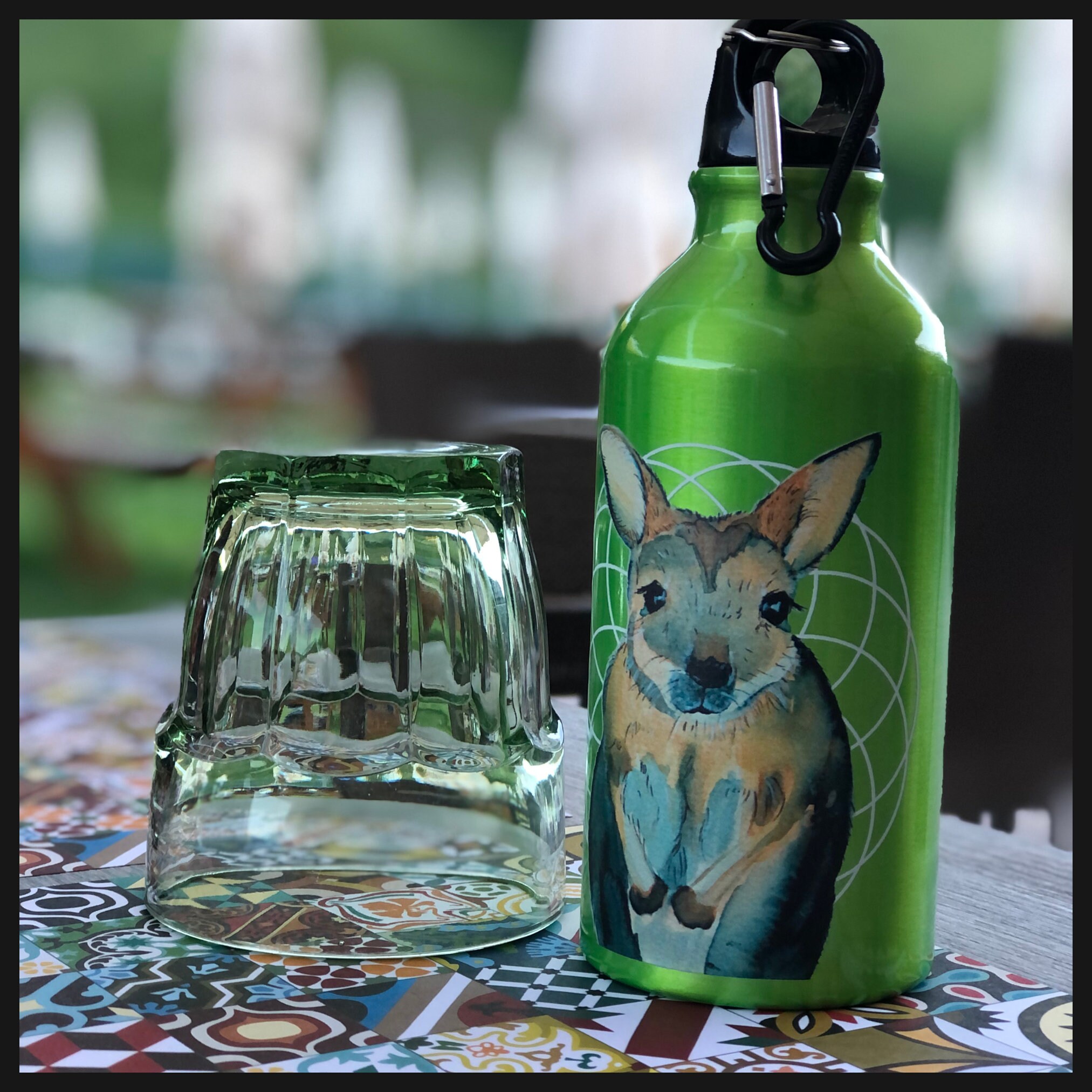 Anima Collection _ WATER BOTTLE 400 Ml _ Power Animal _ Sacred Geometry ...