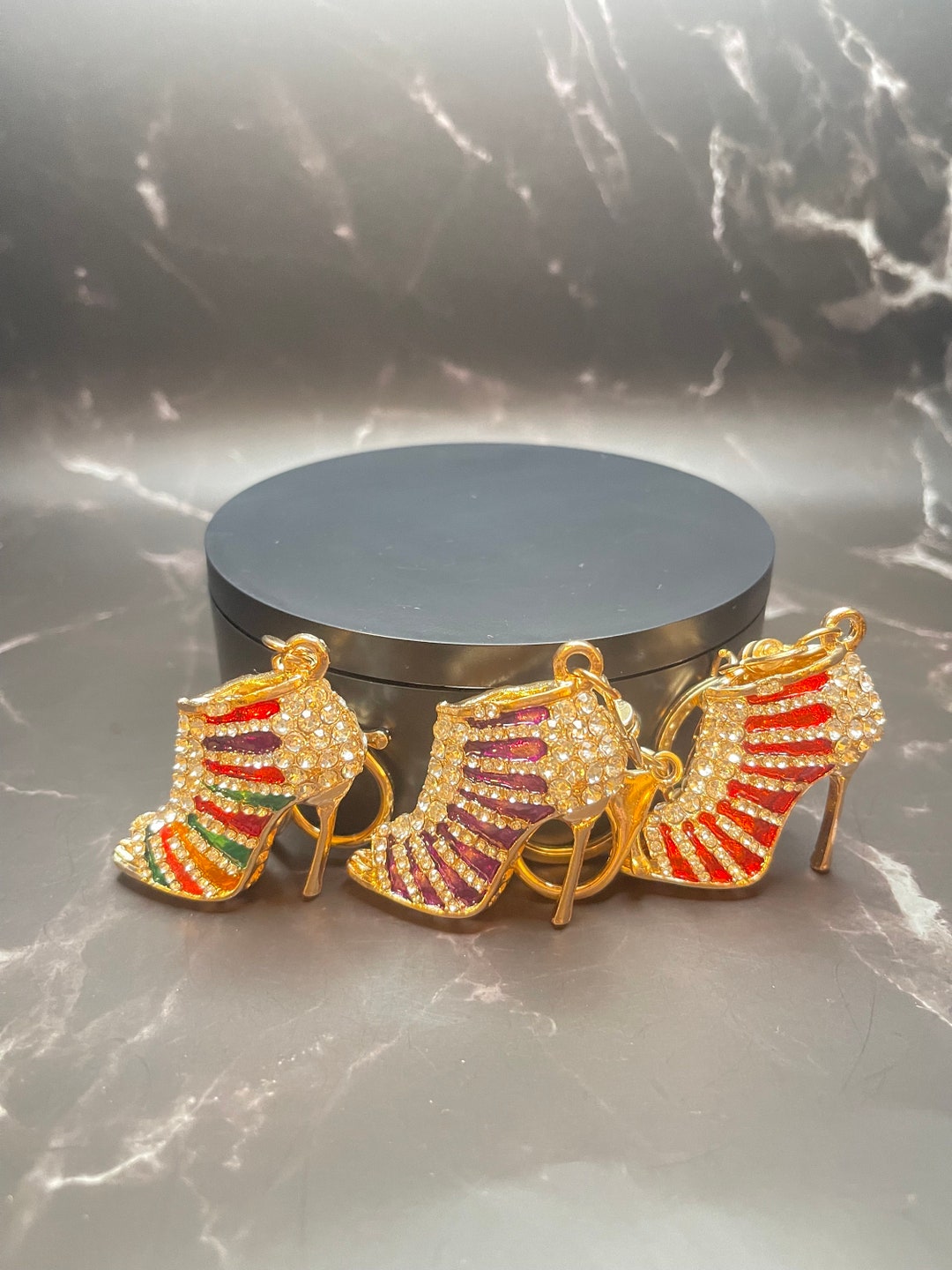 Sparkling High Heel Shoe Crystal Keyring A Charming Gift for Any ...