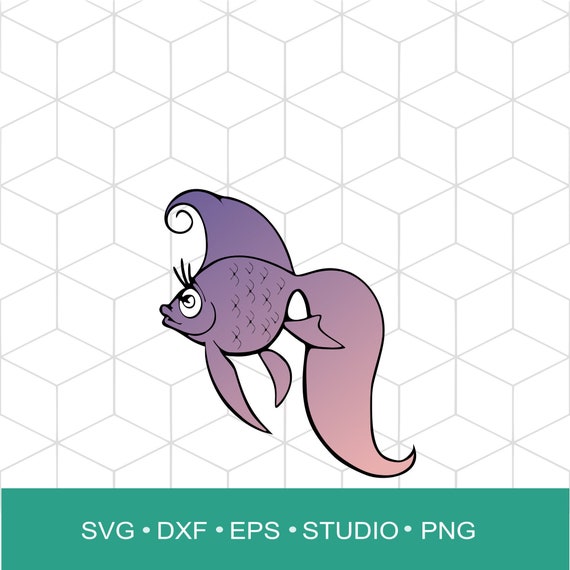 Goldfish lady fish girl koi carp Layerd SVG Cut File | Etsy