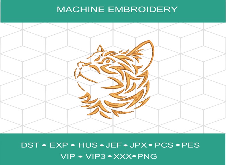 Cat Profile Embroidery File Dst Exp Hus Jef Jpx Pcs Pes Vip - Etsy