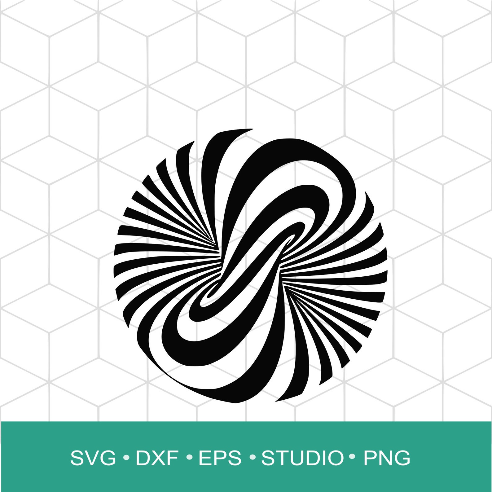 Spiral optical illusion SVG Cut File Dxf Eps Png | Etsy