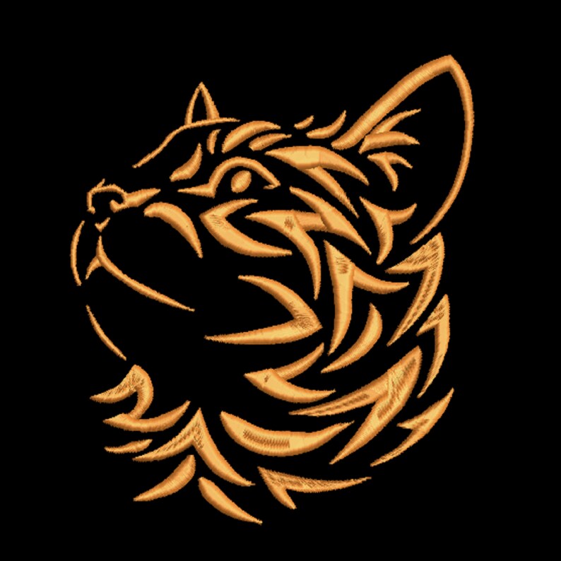 Cat Profile Embroidery File Dst Exp Hus Jef Jpx Pcs Pes Vip - Etsy