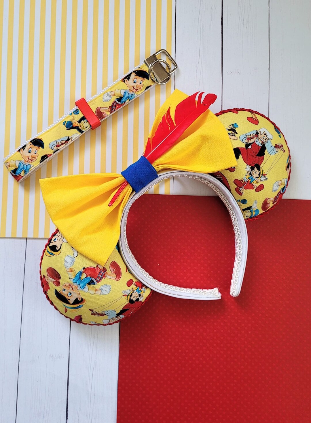 Pinocchio Mouse Ears Headband With Key Fob - Etsy