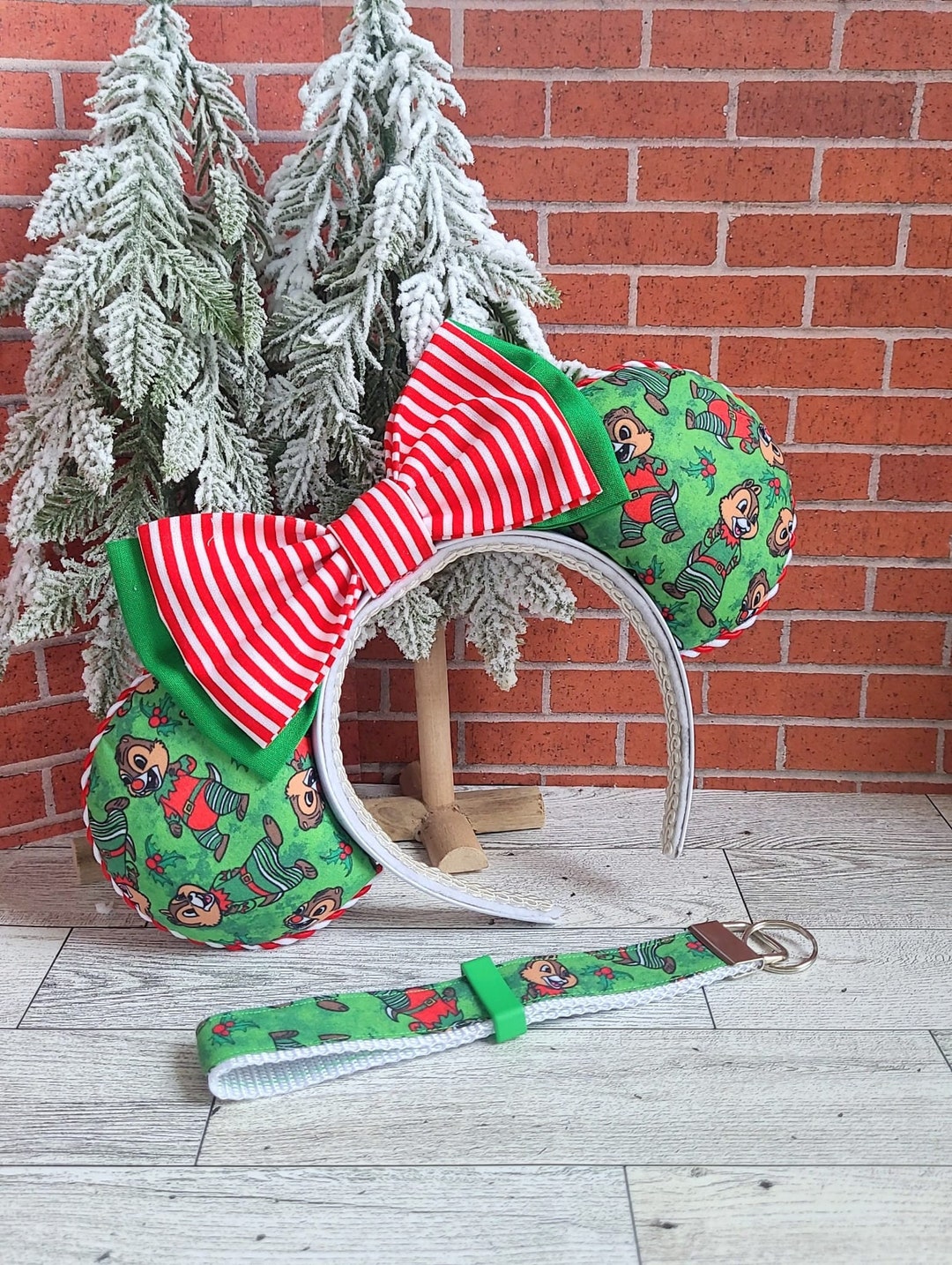 Christmas Chipmunk Ears: Holiday Mouse Ears With Mistletoe - Etsy