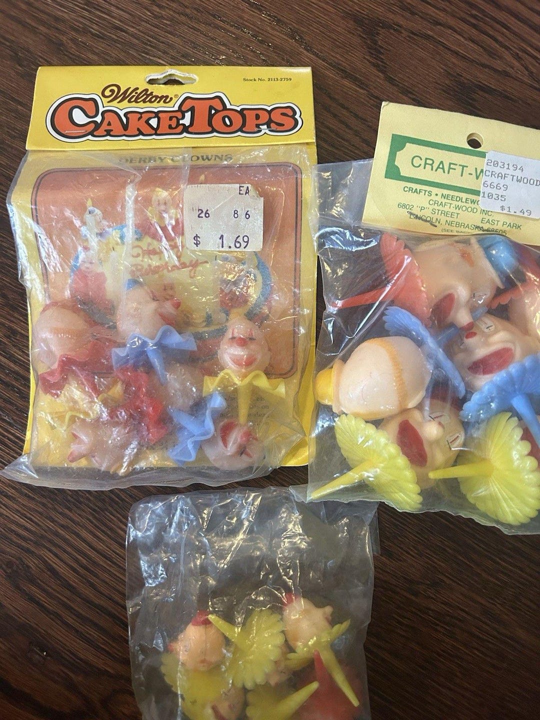 Vintage Clown Heads Cake Topper Cupcake Picks Wilton - Etsy