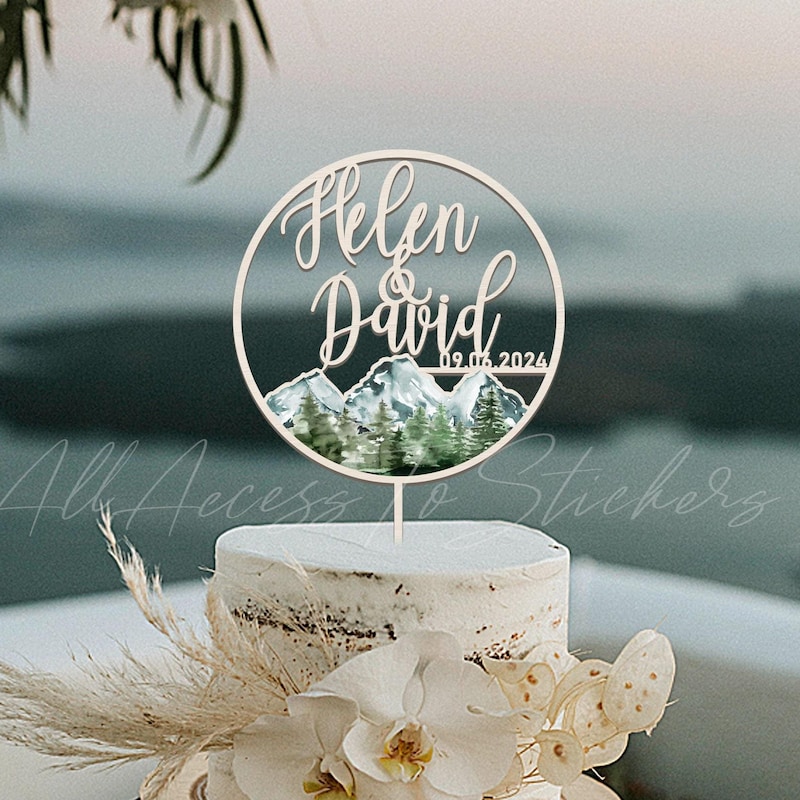 Mountain Cake Topper - Etsy