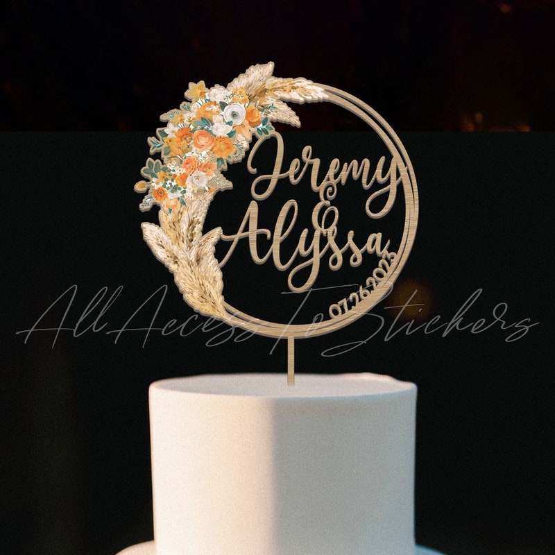 Boho Cake Topper - Etsy