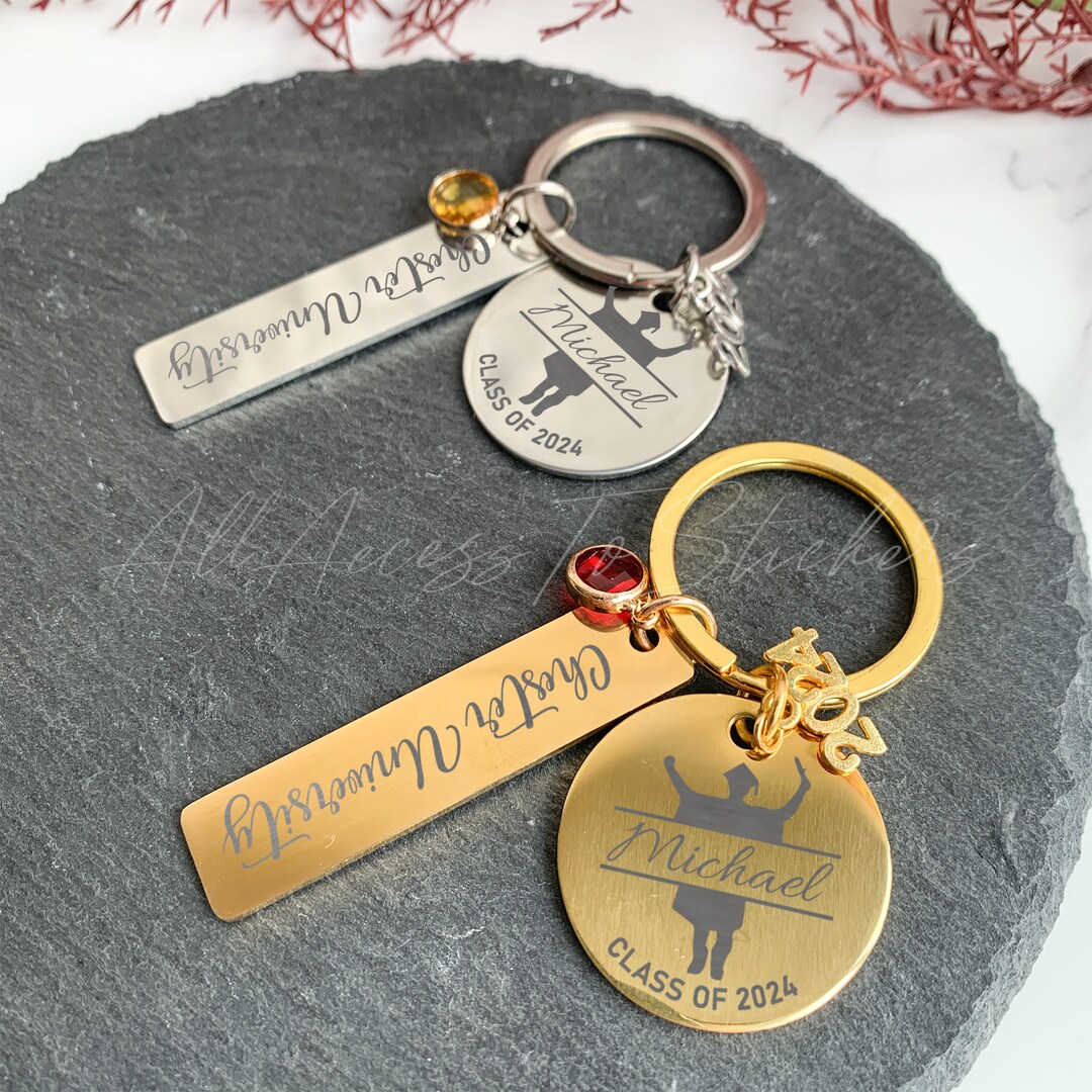Graduation Keychain, Class of 2025 Gift, Inspirational Keyring, College ...
