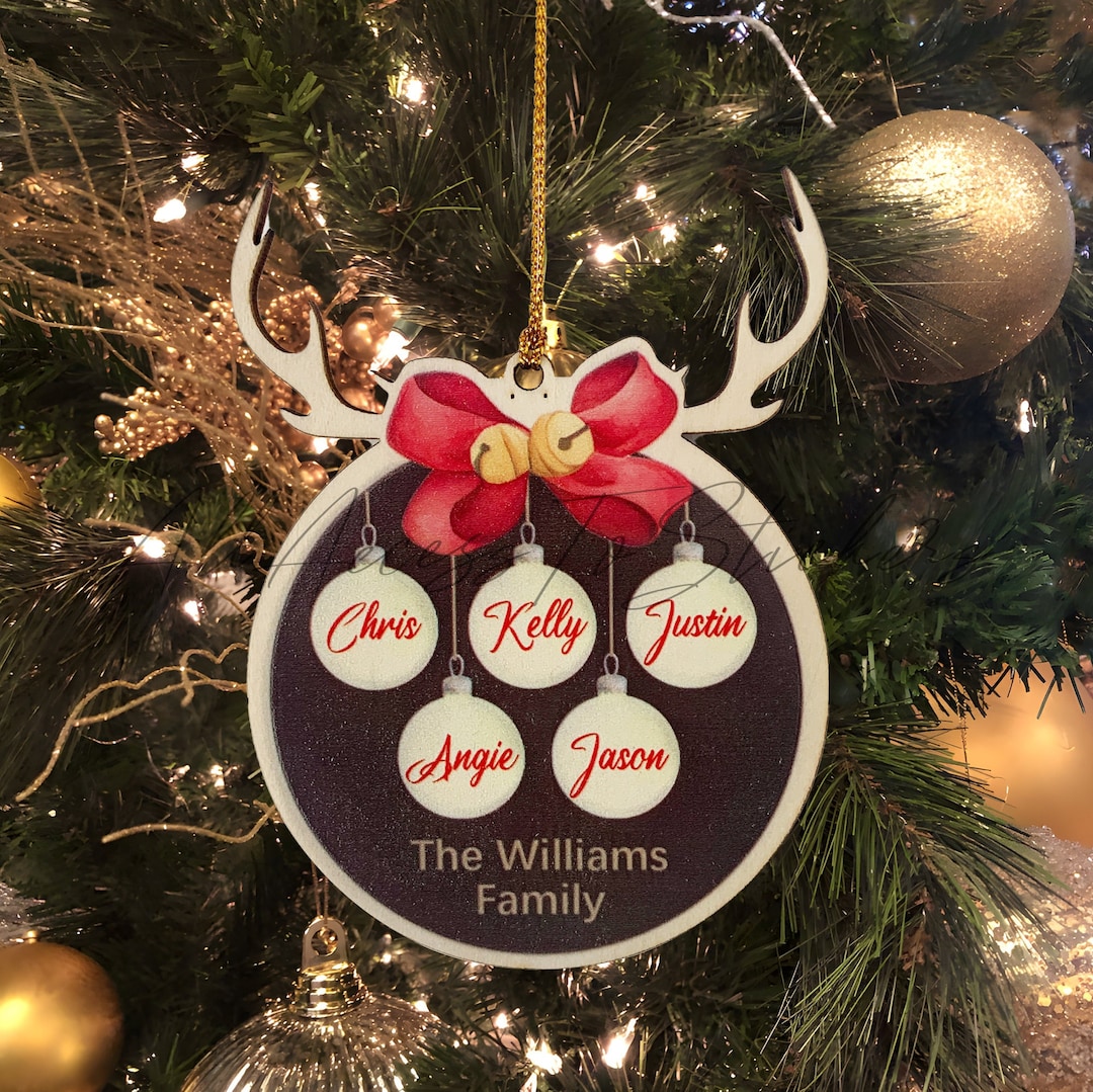Family Names Christmas Ornament, Personalized Kids Name Souvenirs ...