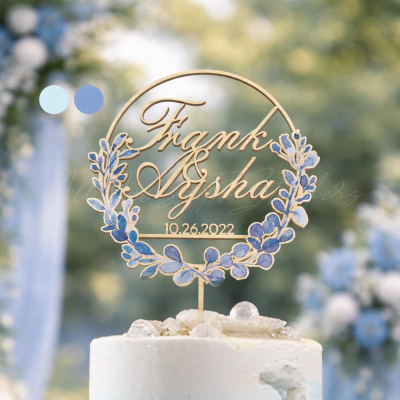 Ocean Blue Cake Flowers - Etsy UK