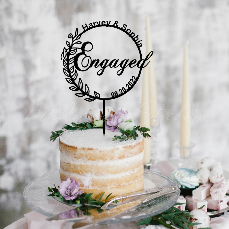 Future Mr and Mrs Cake Topper Custom Couple Name Engagement - Etsy