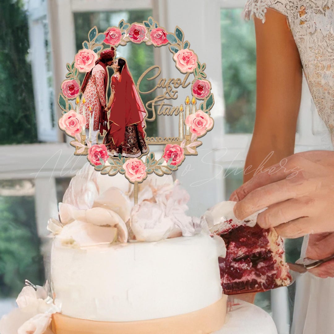 Indian Wedding Cake Topper, Hindu Wedding Cake Decoration, Lehenga ...