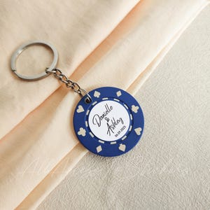 Custom Photo Poker Chip Keychain: Personalized Wedding Keepsake - Etsy