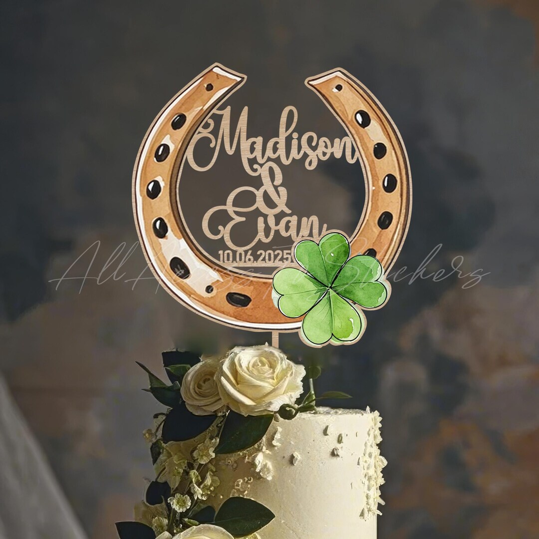 Personalized Horseshoe Cake Topper, Cowboy Horse Cake Topper, Birthday ...