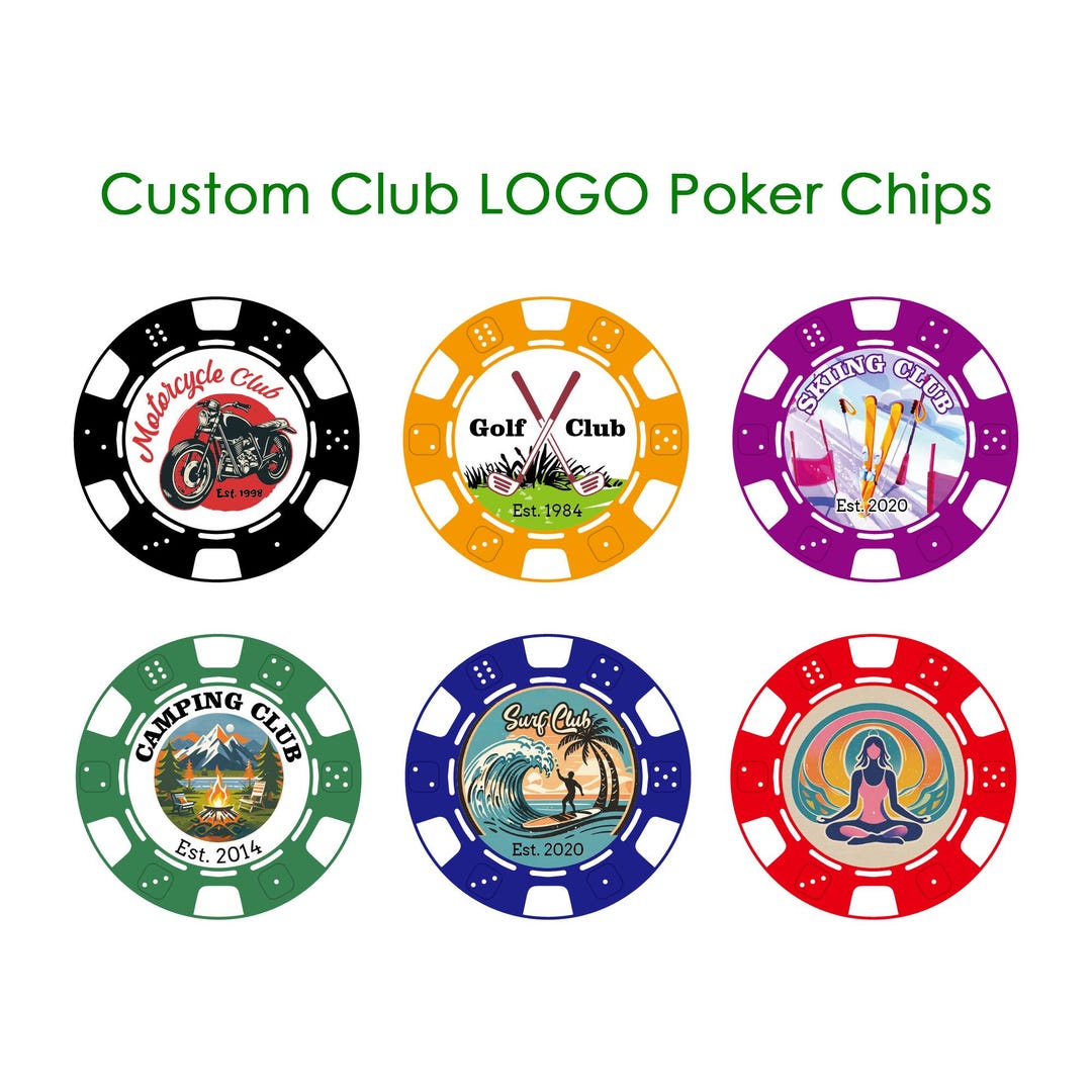 Golf Club LOGO Poker Chips, Motocycle Club Members Christmas Gift ...