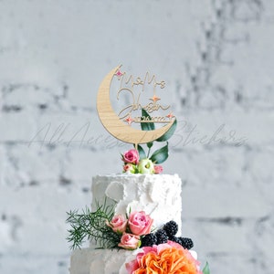 Celestial Wedding Theme Cake Cake Sign, Moon and Star Cake Topper ...