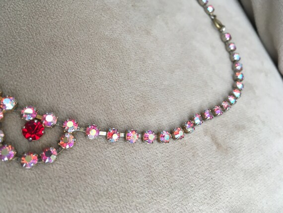 Vintage Sparkling Spectrum of Red Rhinestone Stunning… - Gem